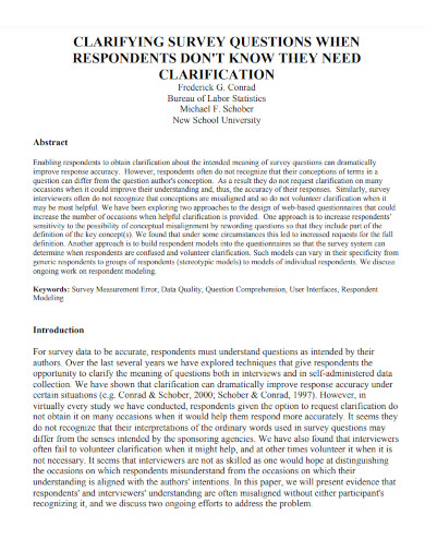 Survey Question - Examples, PDF | Examples