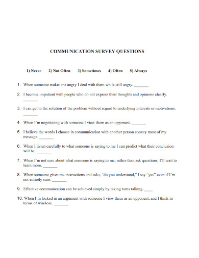 Survey Question - Examples, PDF | Examples