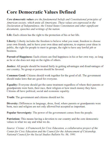 Core Values - Examples, PDF | Examples
