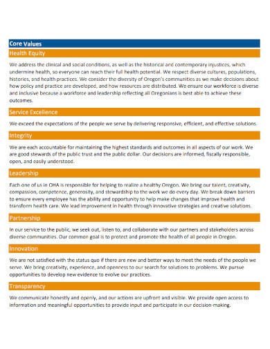 Values - Examples, PDF | Examples