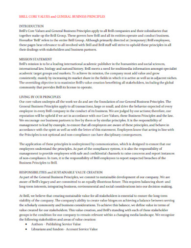 Core Values - Examples, PDF | Examples