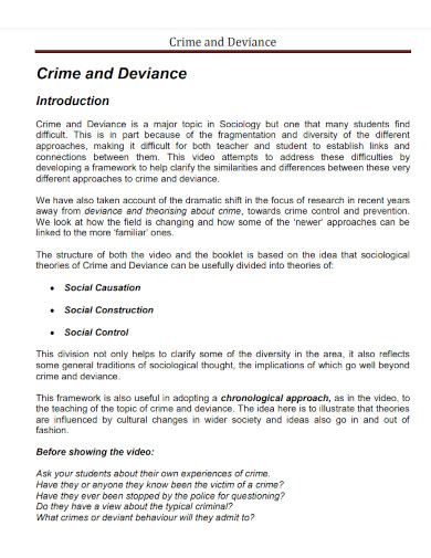 Deviance - Examples, PDF | Examples