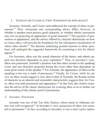 Ethos - 99+ Examples, How to Use, PDF