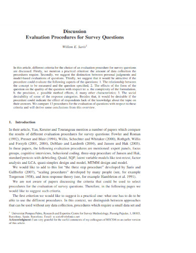 Survey Question - Examples, PDF | Examples