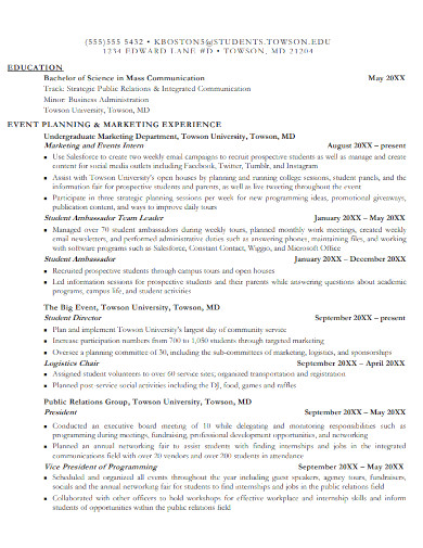 Resume Experience - Examples, PDF | Examples