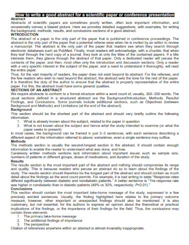 Abstract - Examples, Pdf | Examples