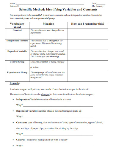 Independent Variable - Examples, PDF | Examples