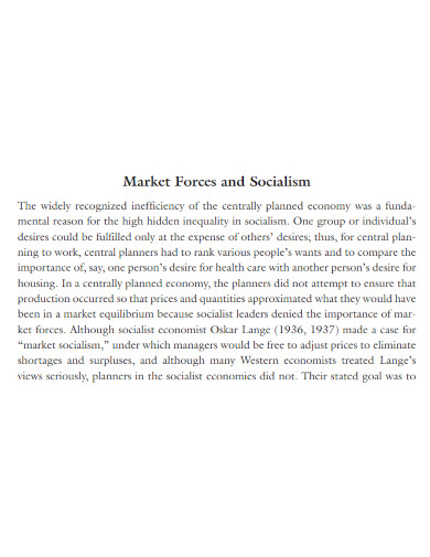 Socialism - 99+ Examples, Format, How to Distinguish, PDF