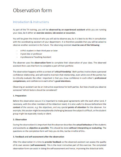 Observation - Examples, PDF | Examples