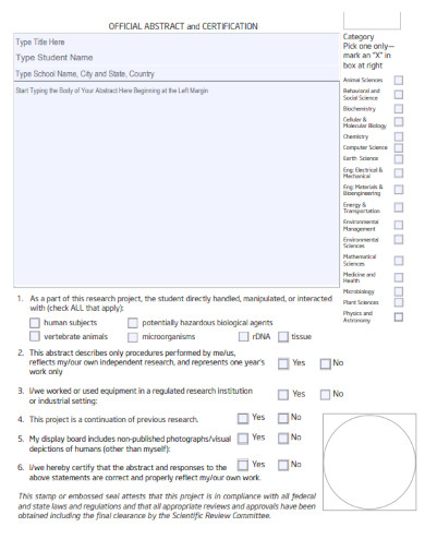 Abstract - Examples, PDF | Examples