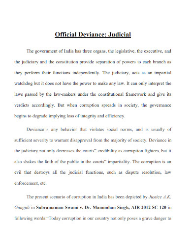 Deviance - Examples, PDF | Examples