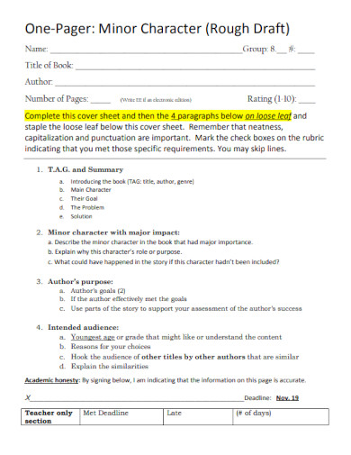 One Pager - Examples, PDF | Examples