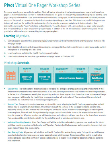 One Pager - Examples, PDF | Examples