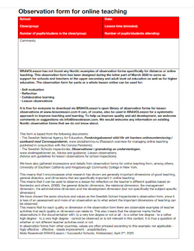 Observation - Examples, PDF | Examples