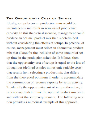 Opportunity Cost - 99+ Examples, Format, How to Calculate, PDF