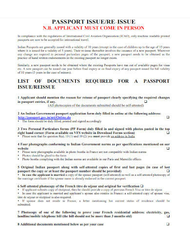 Passport - Examples, PDF | Examples