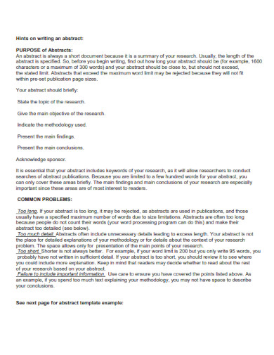 Abstract - Examples, PDF | Examples