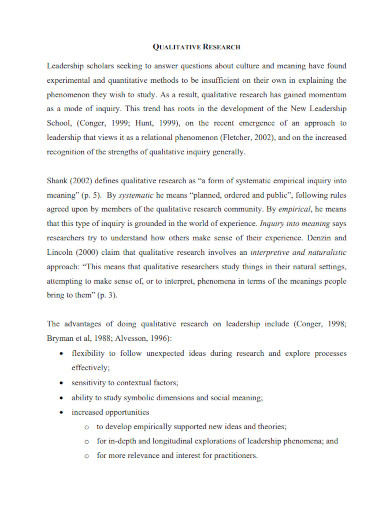 Qualitative - Examples, PDF | Examples