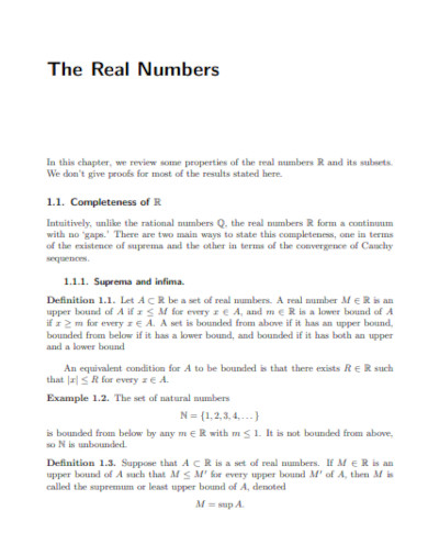 Real Numbers - Examples, Pdf | Examples
