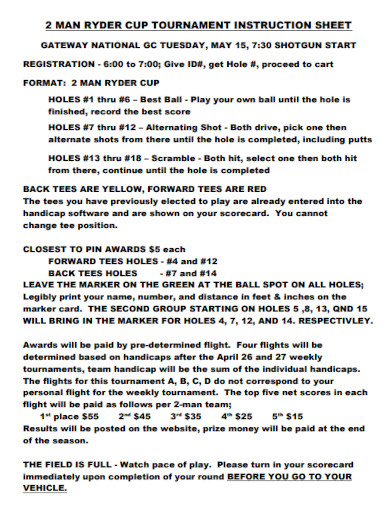 Ryder Cup - Examples, PDF | Examples