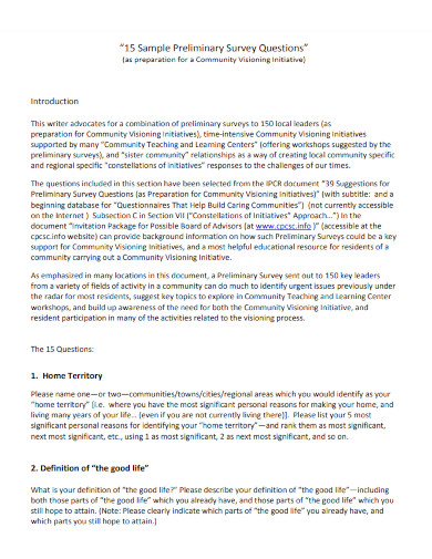 Survey Question - Examples, PDF | Examples