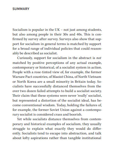 Socialism - 99+ Examples, Format, How to Distinguish, PDF