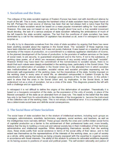 Socialism - 99+ Examples, Format, How to Distinguish, PDF
