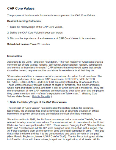 Core Values - Examples, PDF | Examples