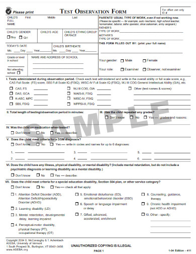 Observation - Examples, PDF | Examples