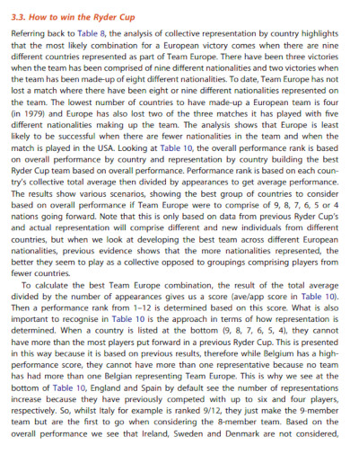 Ryder Cup - Examples, PDF | Examples