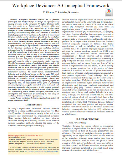 Deviance - Examples, PDF | Examples