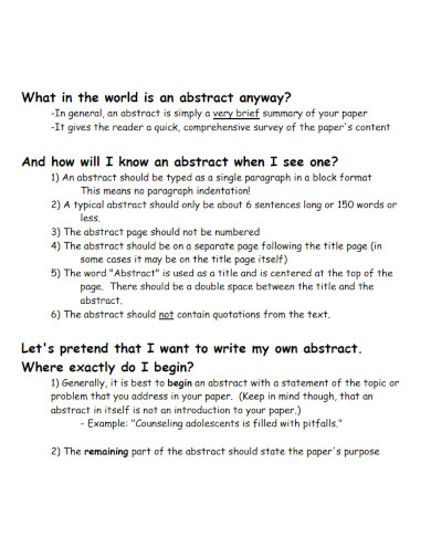 Abstract - Examples, PDF | Examples