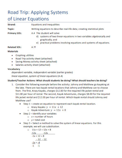 Linear Equations - Examples, Format, How to Graph, PDF