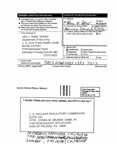Certified Mail - Examples, PDF | Examples