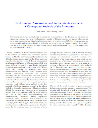 Authentic Assessment - Examples, PDF | Examples