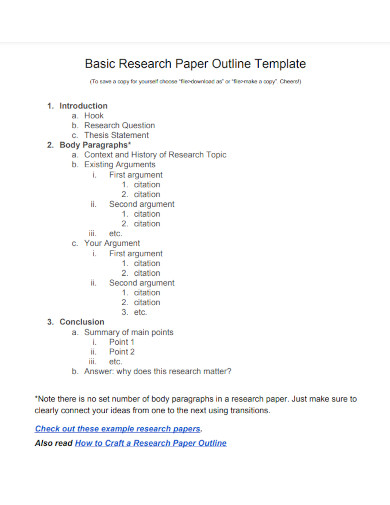 Outline Format- Examples, PDF | Examples