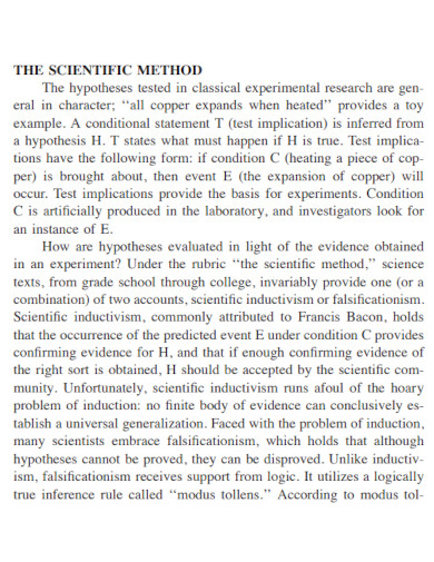 Scientific Method - Examples, PDF | Examples