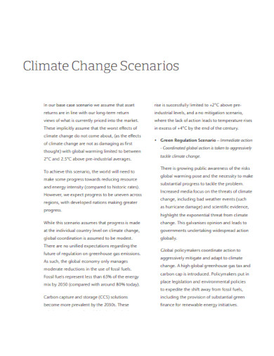 Climate Change - Examples, PDF | Examples