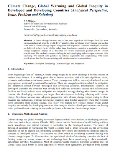 Climate Change - Examples, PDF | Examples