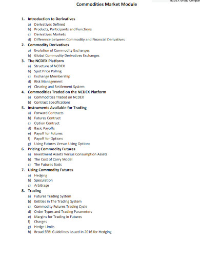Commodity - Examples, PDF | Examples