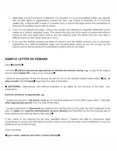 Demand Letter - Examples, PDF | Examples