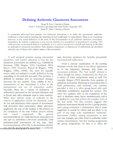 Authentic Assessment - Examples, PDF | Examples