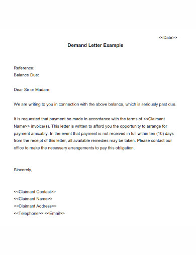 Demand Letter - Examples, PDF | Examples