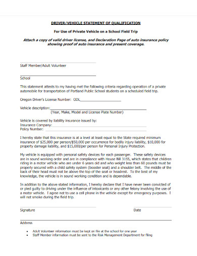 Statement of Qualifications - Examples, PDF | Examples