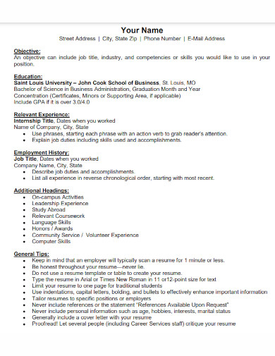 General Resume- Examples, PDF | Examples