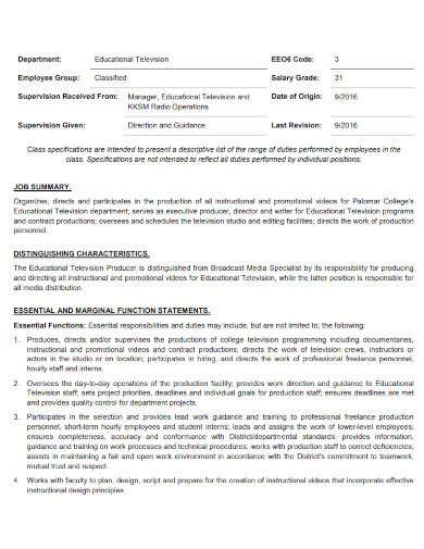 Producer - Examples, PDF | Examples