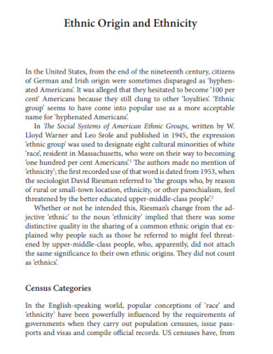 Ethnic Group - 17+ Examples, How To Identify, PDF