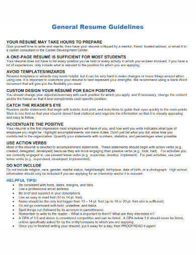 General Resume- Examples, PDF | Examples