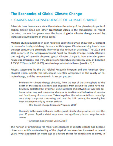 Climate Change - Examples, PDF | Examples
