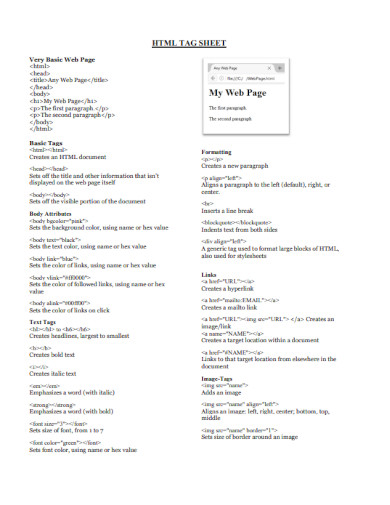 HTML - 99+ Examples, Format, How to Build, PDF
